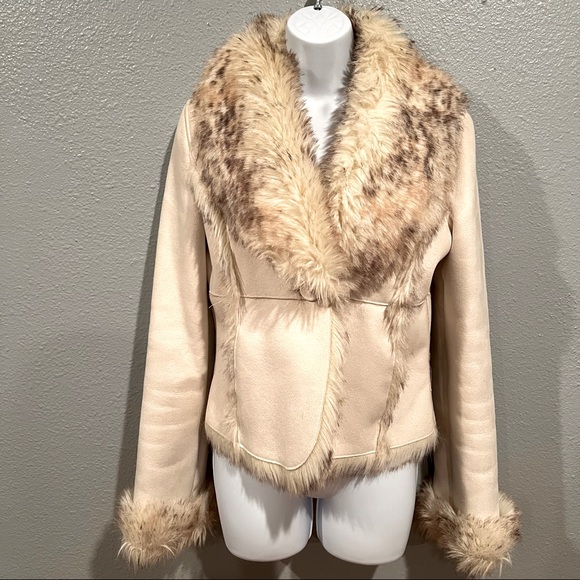 bebe | Jackets & Coats | Bebe Faux Fur Suede Jacket | Poshmark